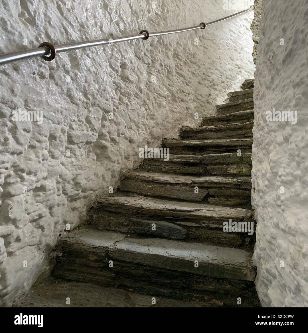 Stone stairs going up Stock Photo - Alamy