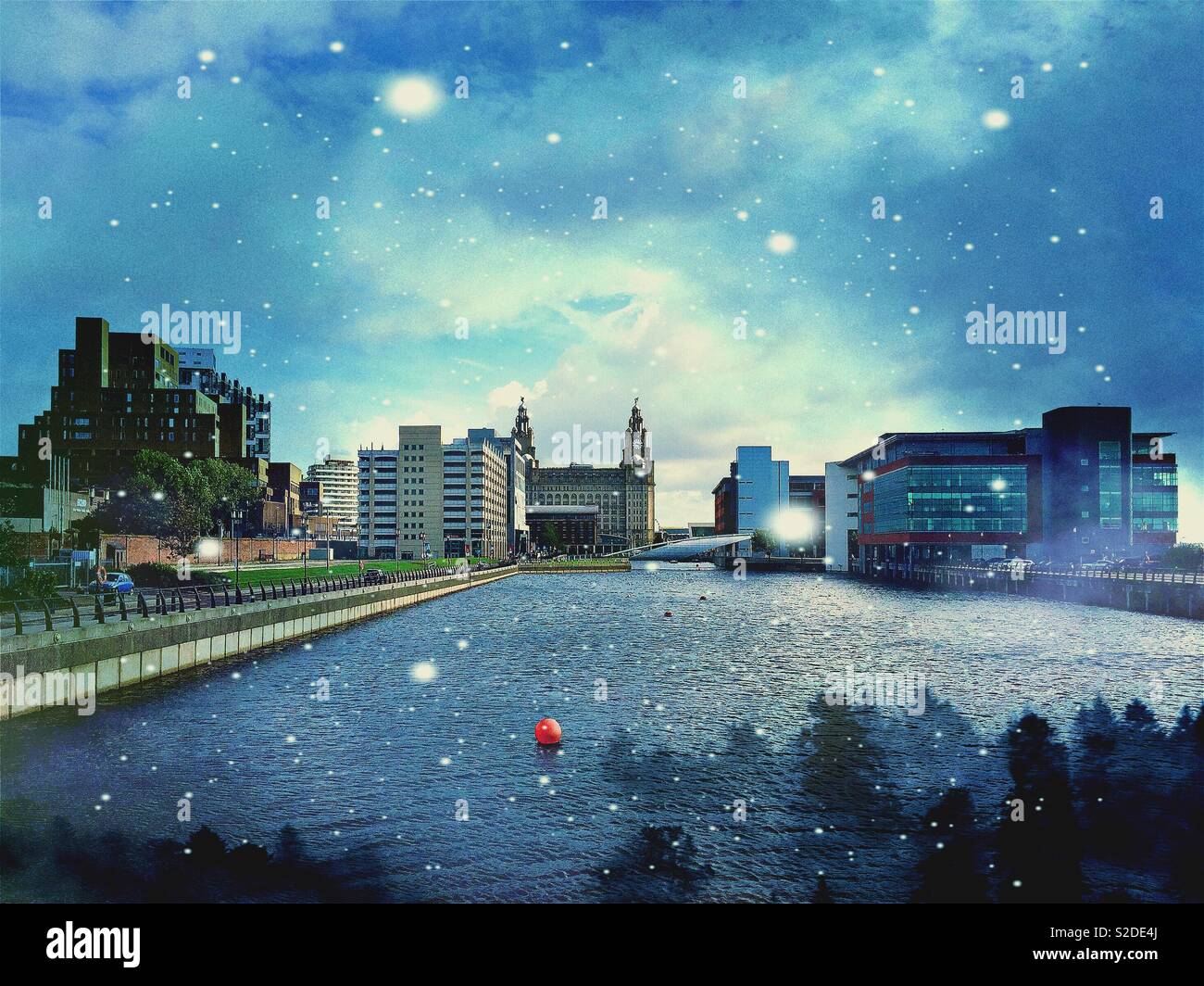 Liverpool waterfront, view from Princes Dock Stock Photo - Alamy