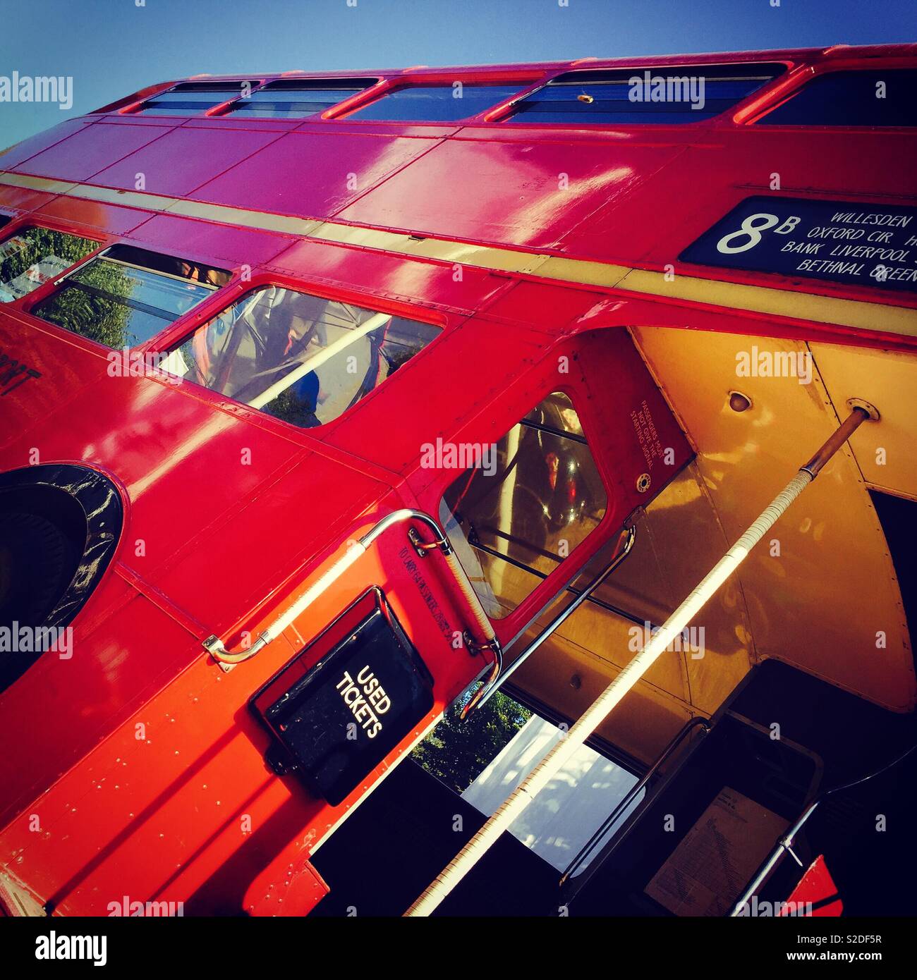 Big red London bus Stock Photo - Alamy