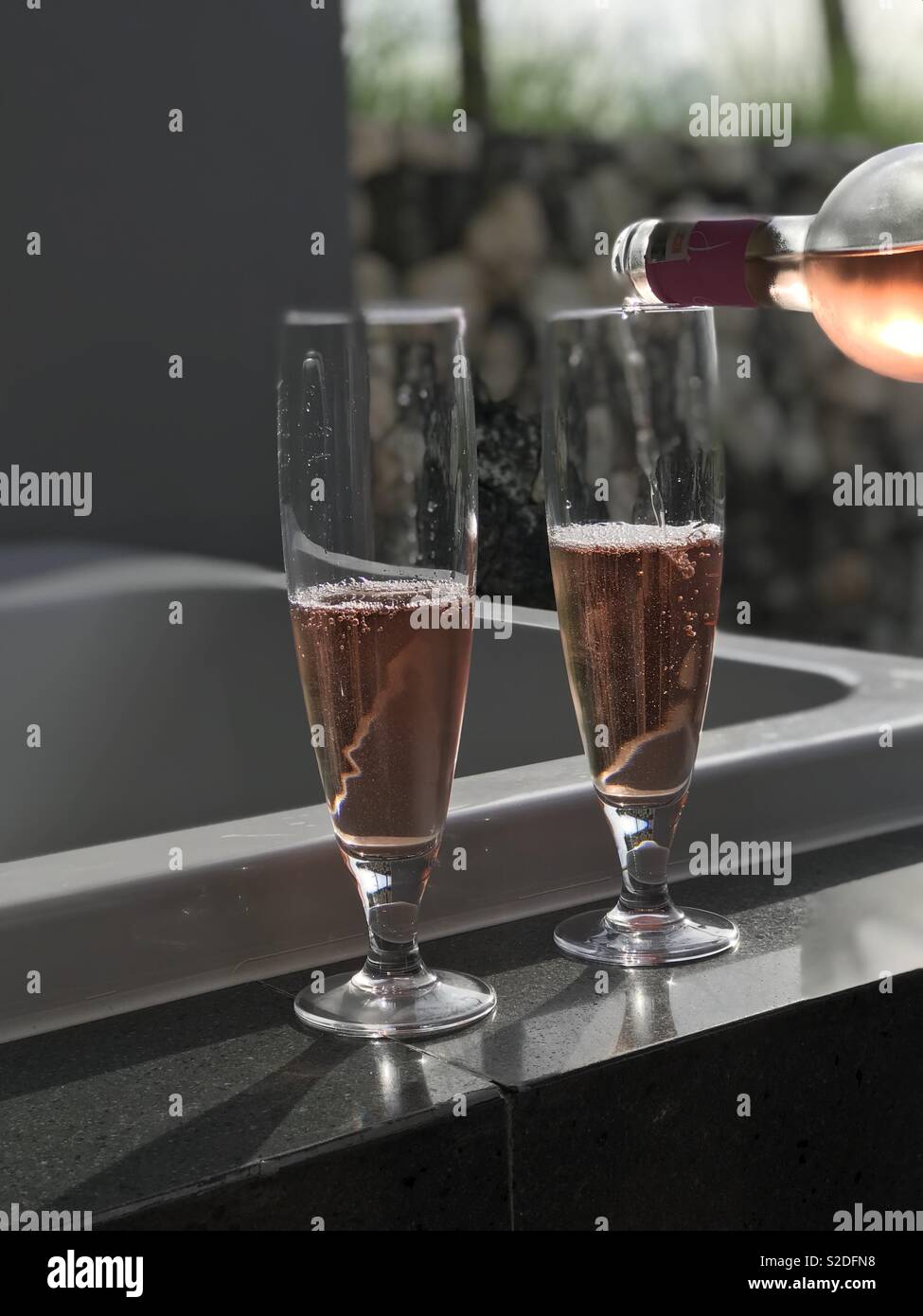A glass of sparkling Stock Photo - Alamy
