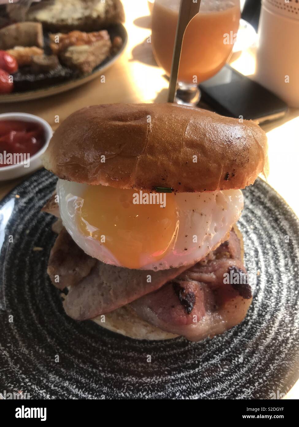 Breakfast roll, cob, batch, sandwich Stock Photo - Alamy