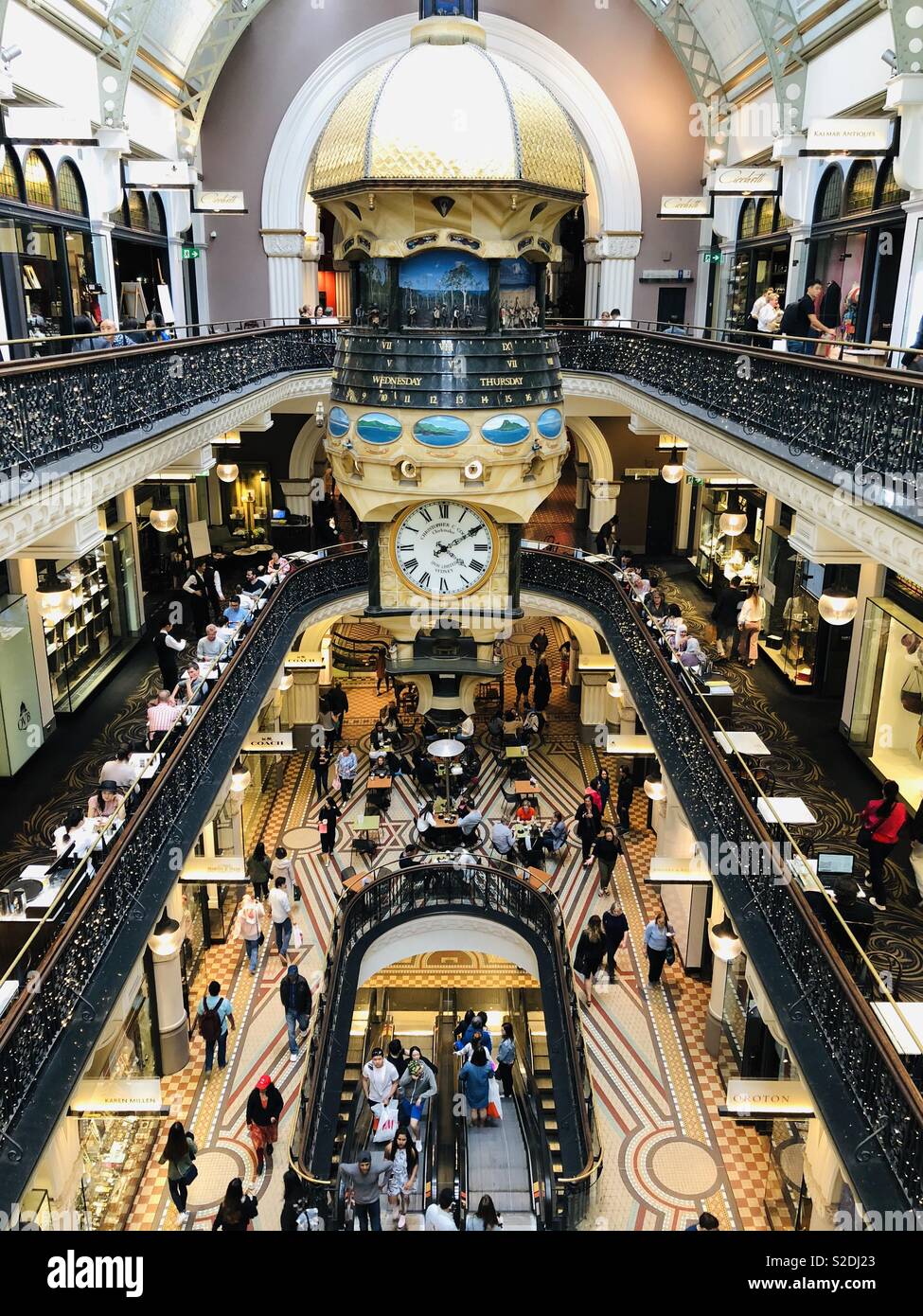 Queen Victoria Building, QVB, interior. Sydney Australia Stock Photo ...