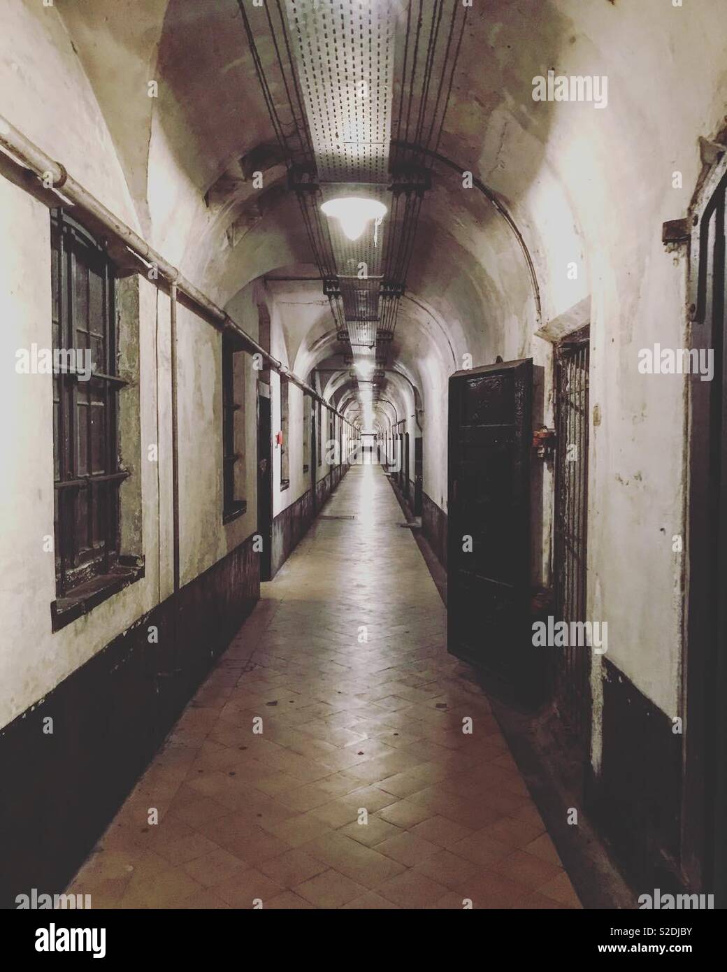 Corridor Fort Breendonk in Belgium Stock Photo - Alamy