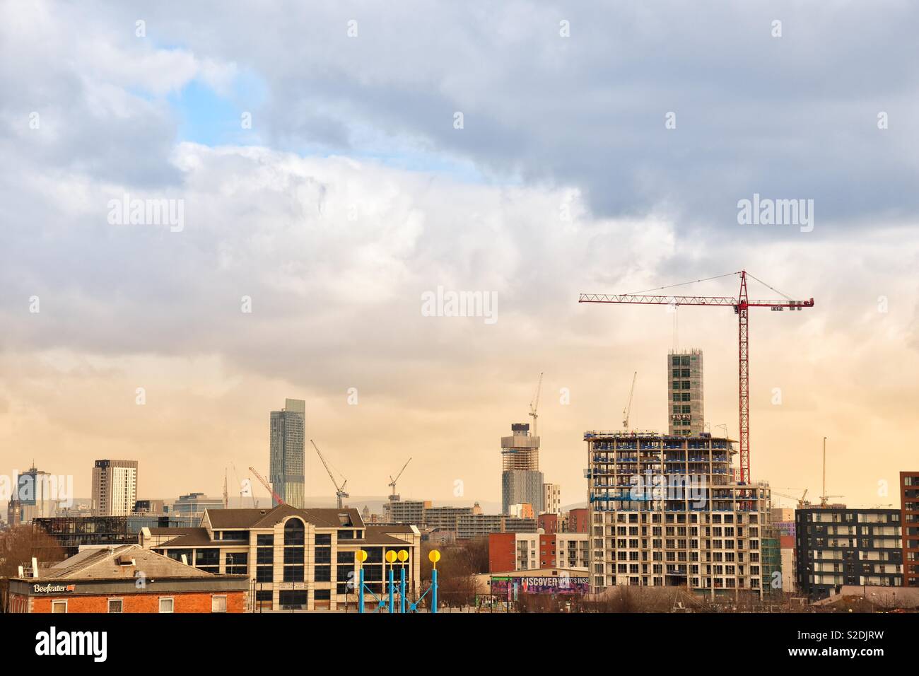 Manchester skyline sunset hi-res stock photography and images - Alamy