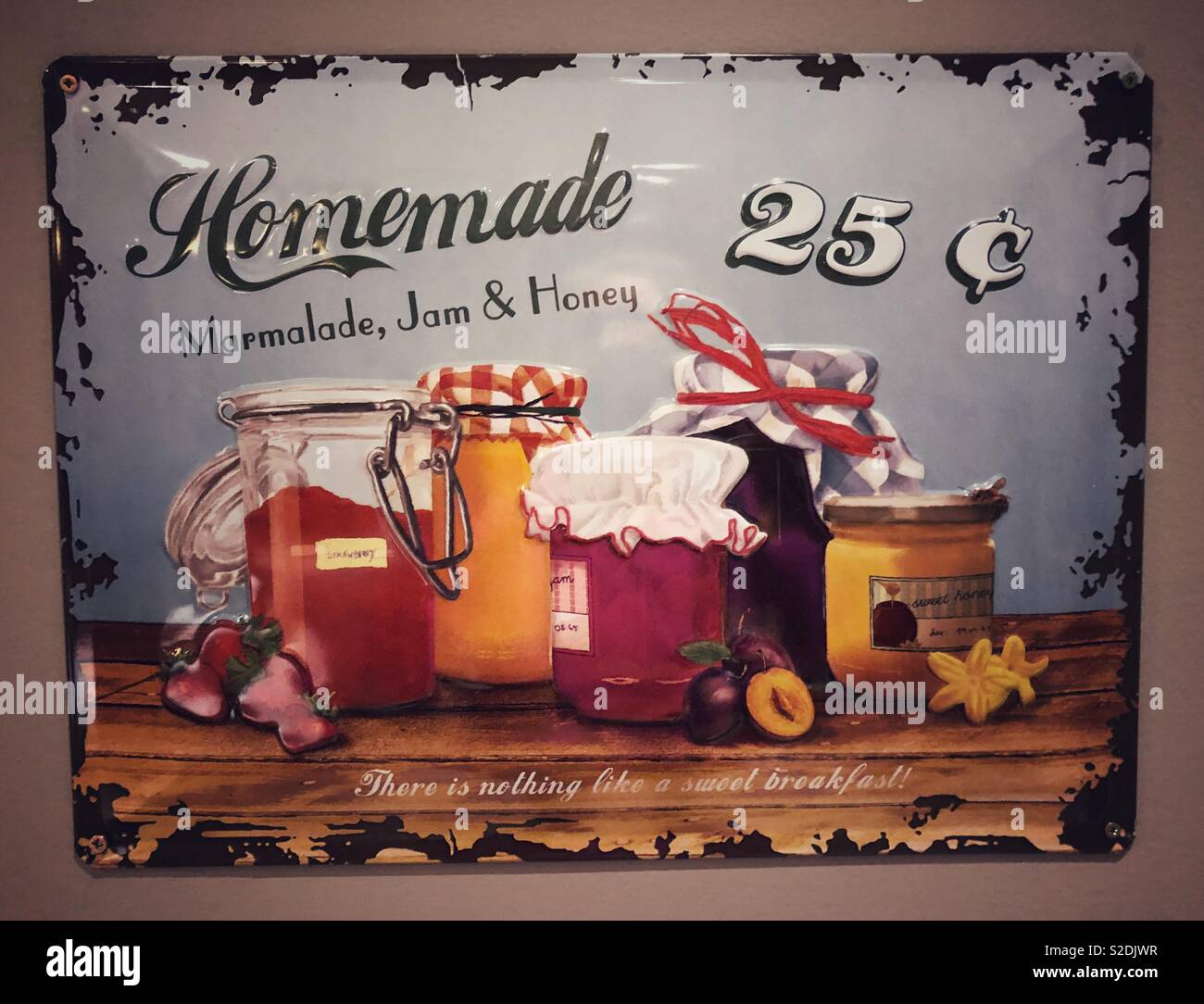 Vintage advertisement for homemade jams Stock Photo - Alamy