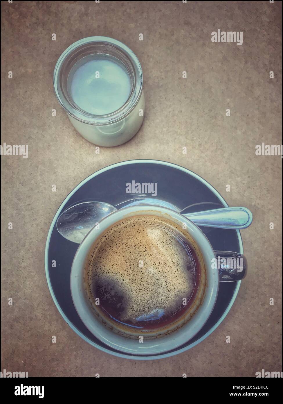 Coffee and hot milk Stock Photo - Alamy
