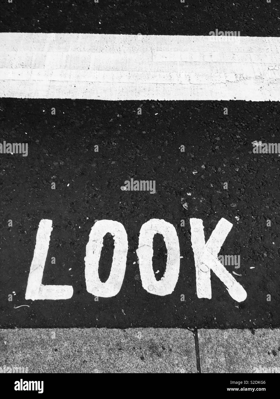 Look road sign Stock Photo - Alamy