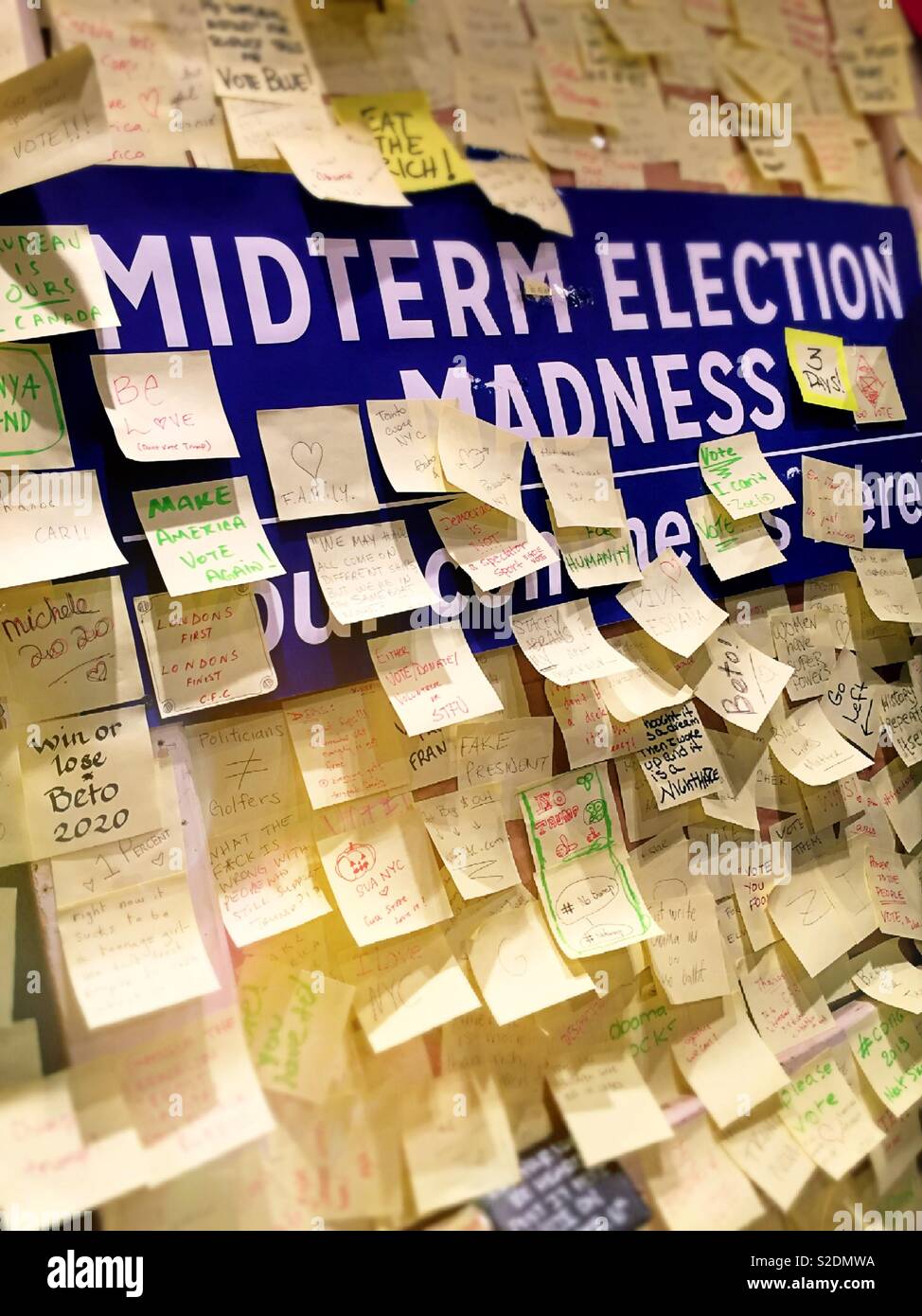 Public bulletin board soliciting comments on the 2018 midterm election ...