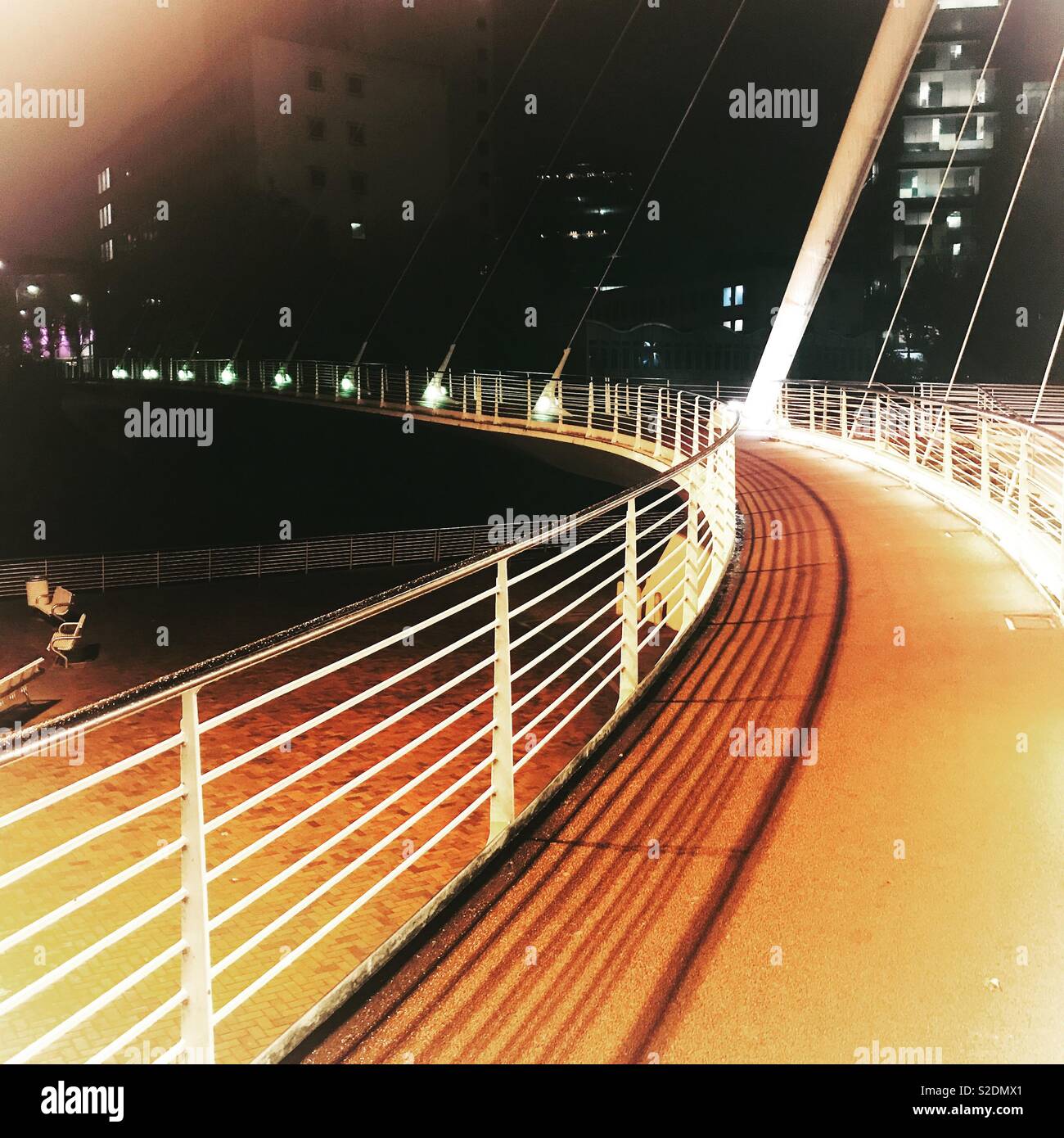 Salford bridge at night Stock Photo - Alamy