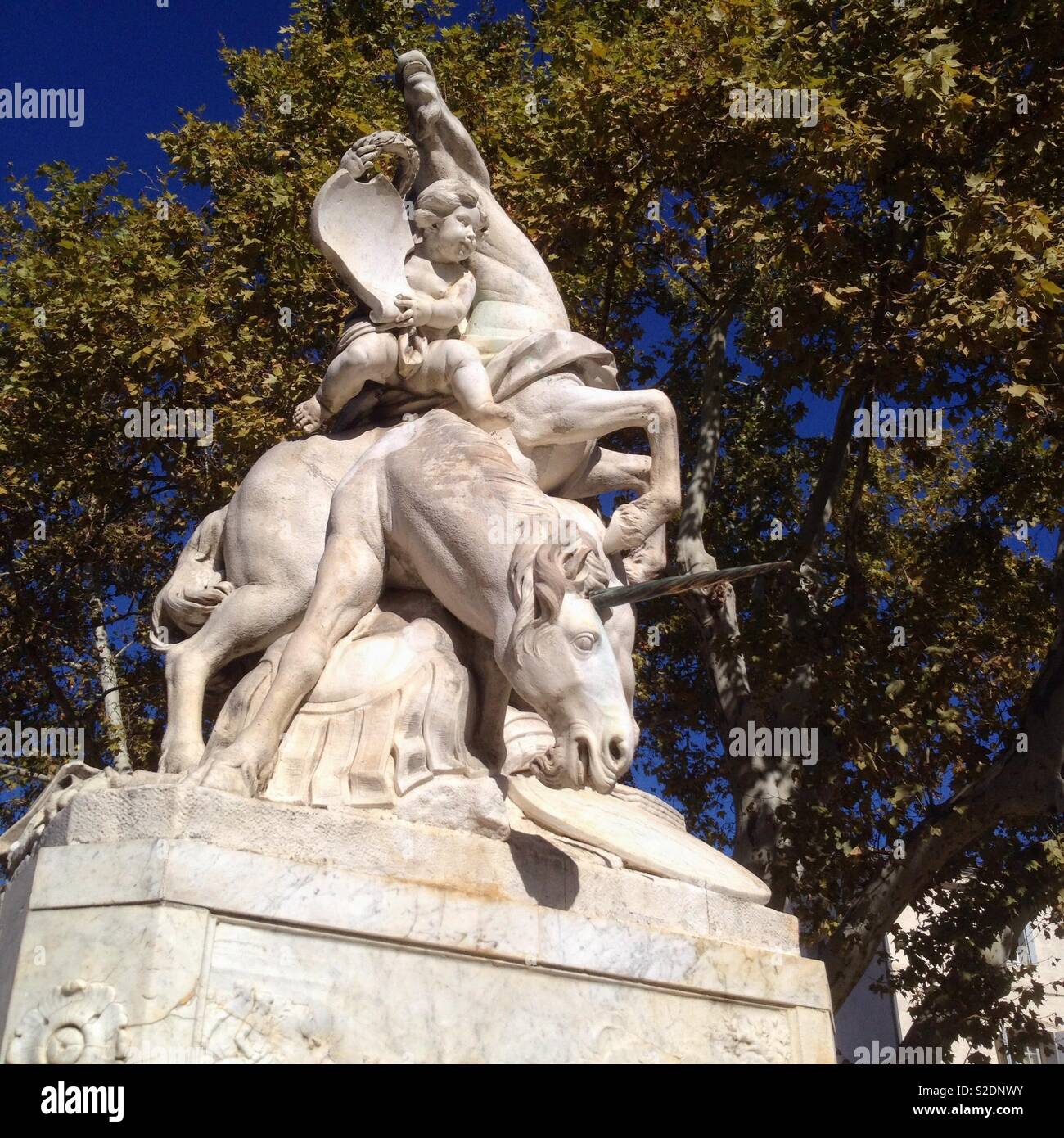 Statue on the Place de La Canourgue, Montpellier France Stock Photo - Alamy