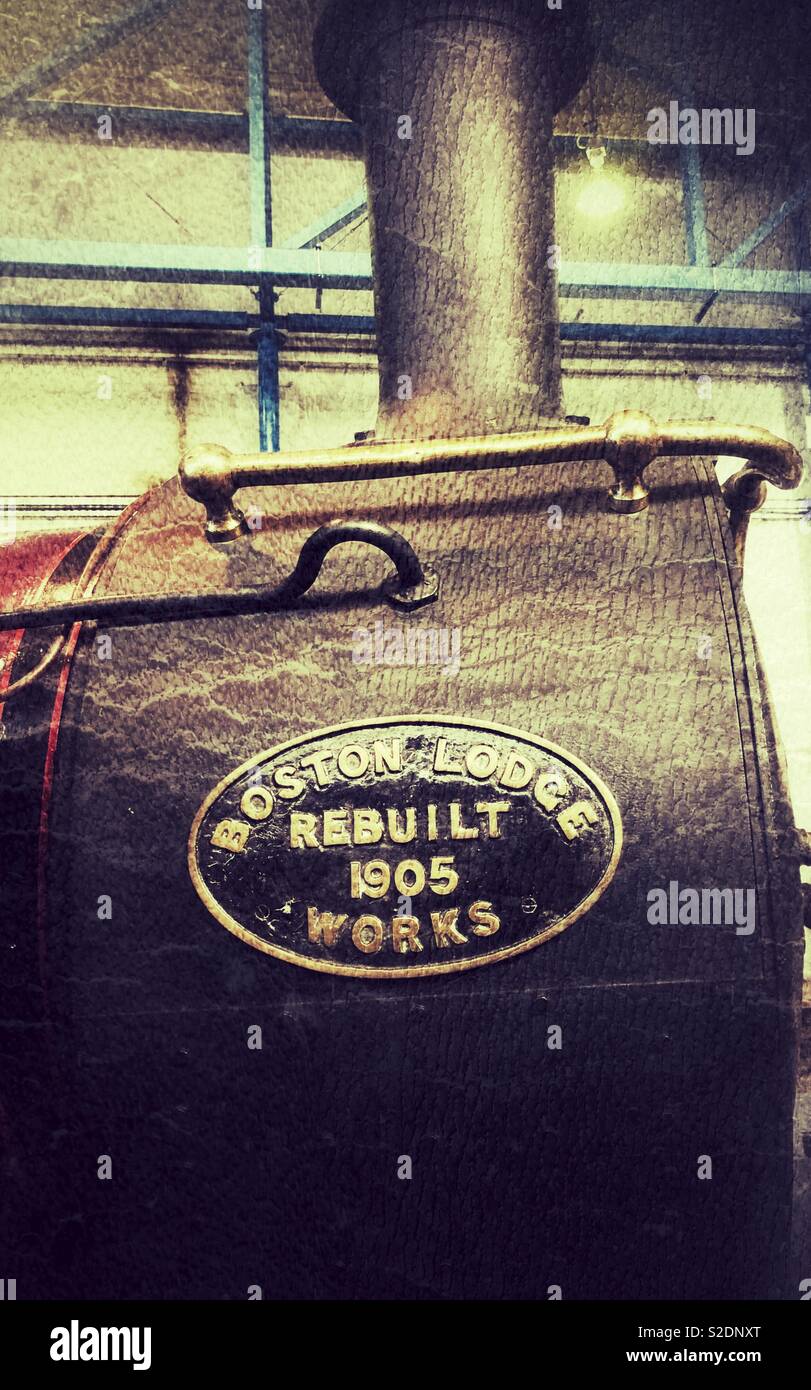 Train engine close up at the York Railway Museum Stock Photo - Alamy
