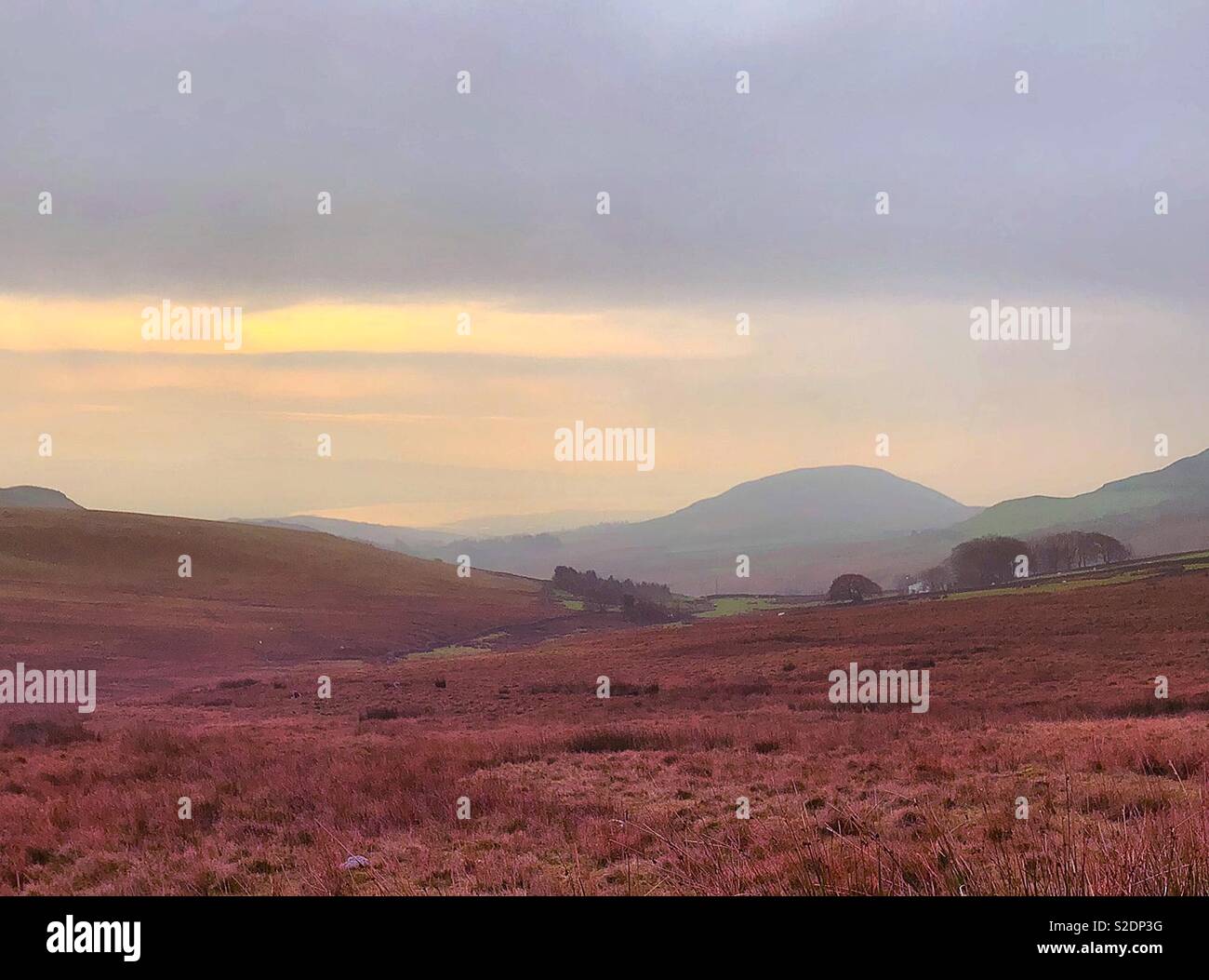 Looking across Millom Without, Thwaites from Corney Fell Stock Photo ...