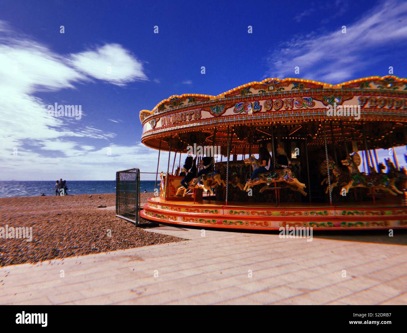 Carousel ride, Brighton beach Stock Photo - Alamy
