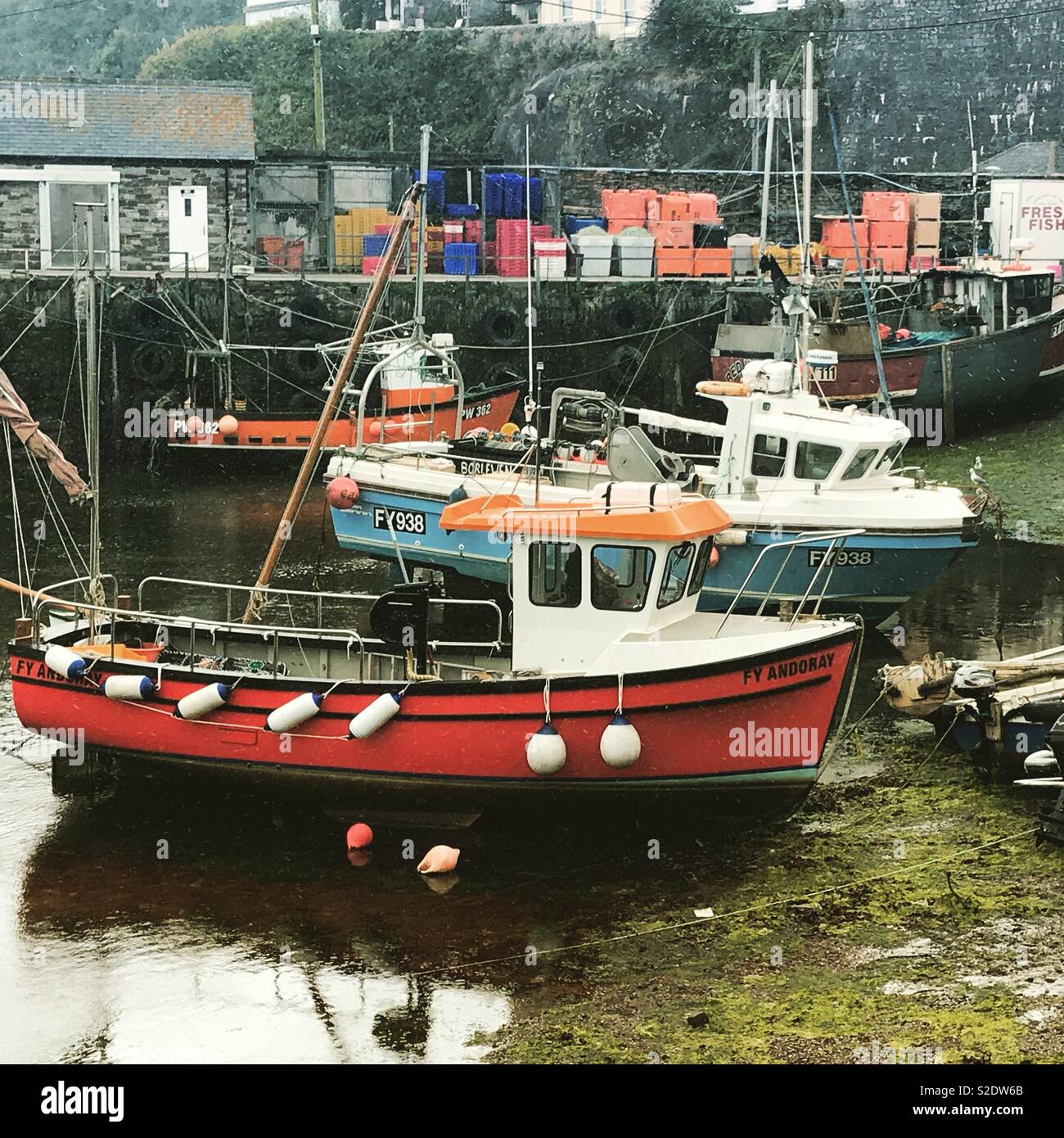 Fishing Boats Cornwall Stock Photo - Alamy