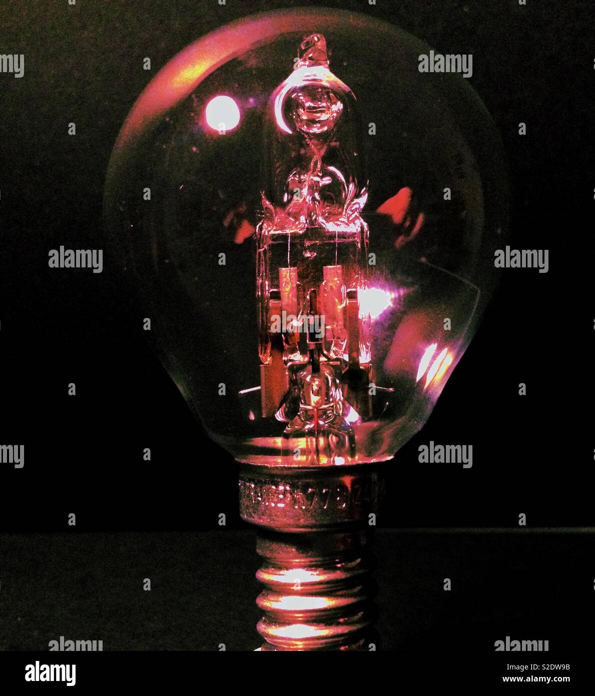 Halogen light bulb with a touch of the Terminator about it Stock Photo ...