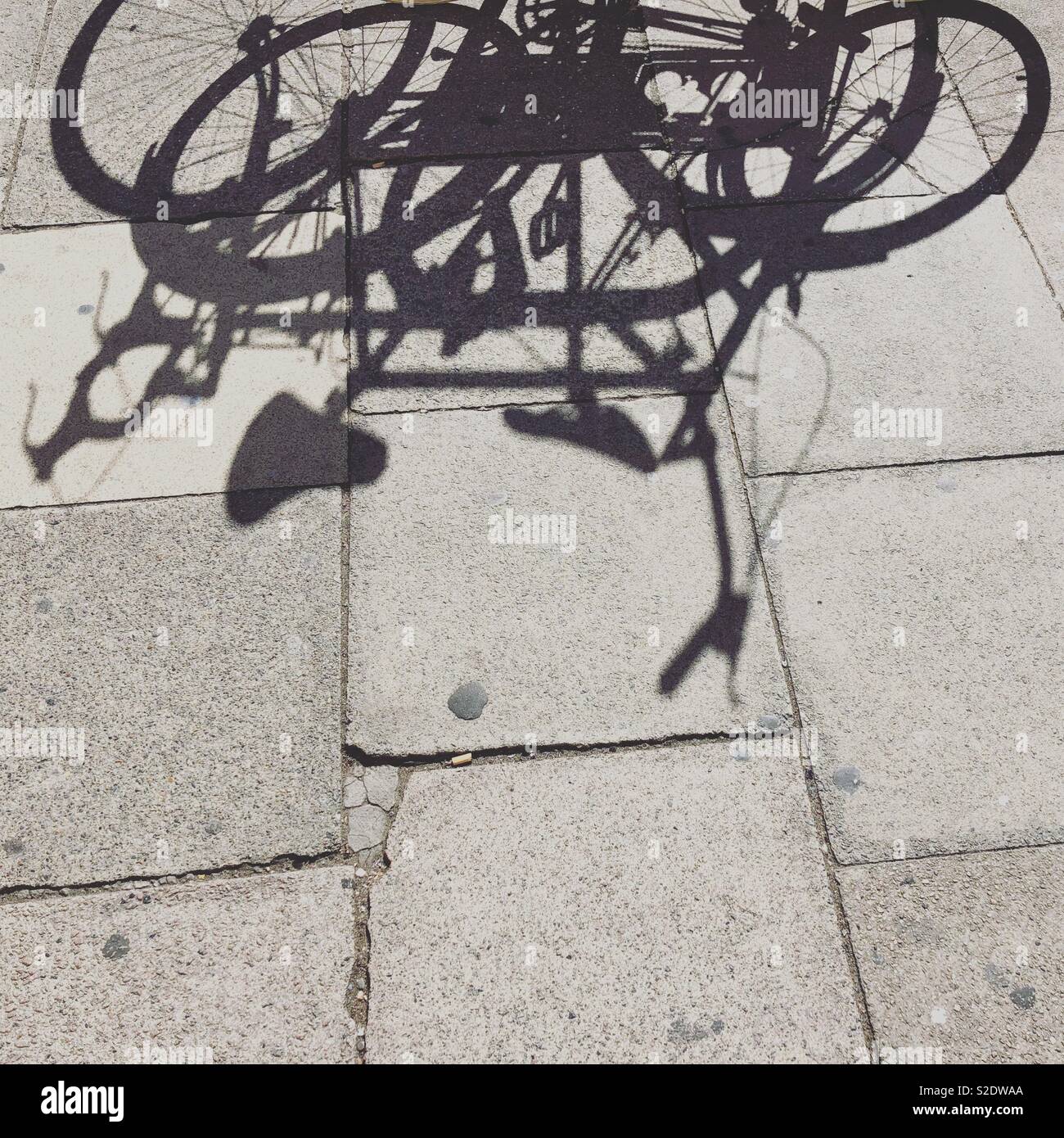 Bicycle and shadows hi-res stock photography and images - Alamy