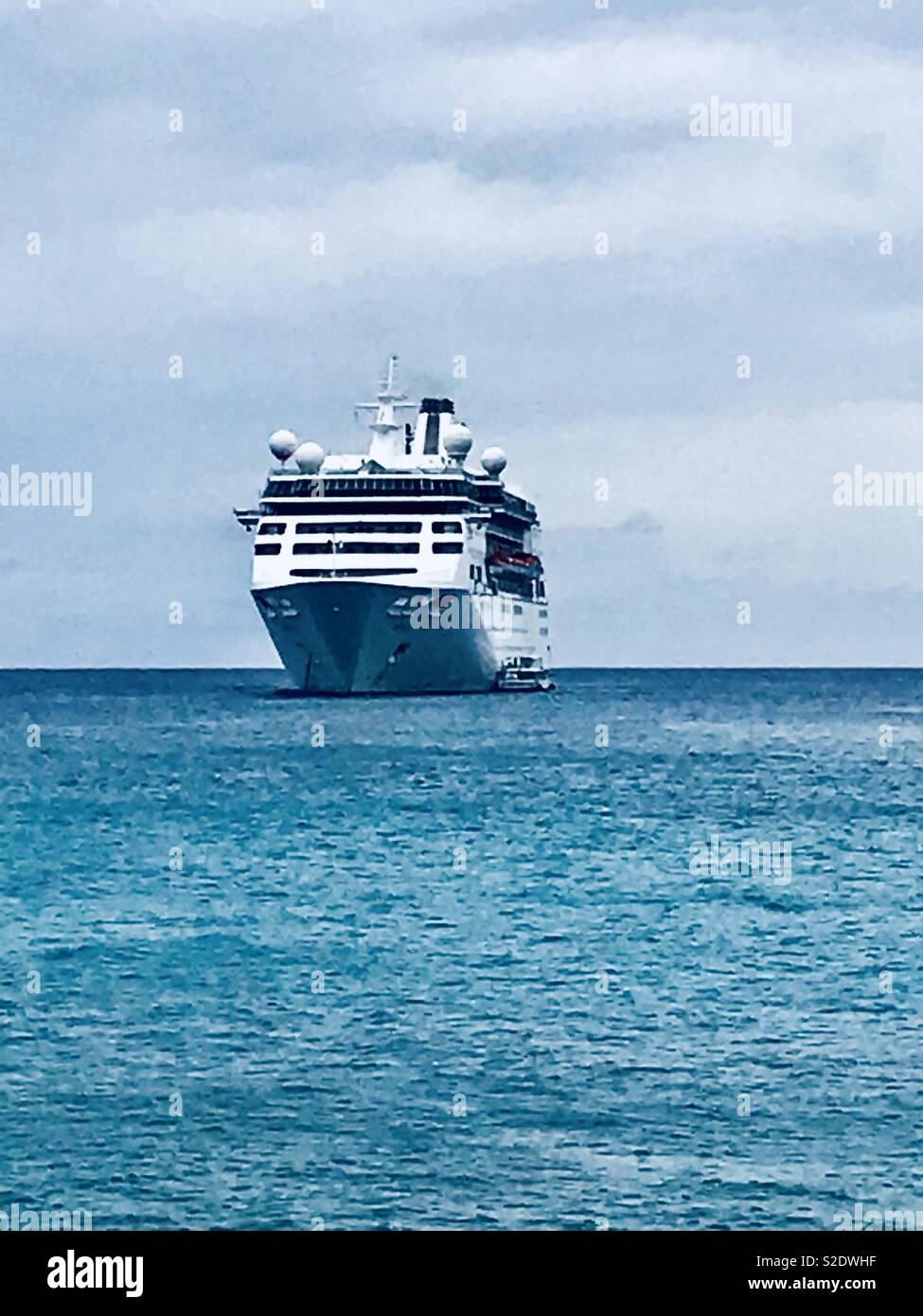 Cruise ship out at sea Stock Photo - Alamy