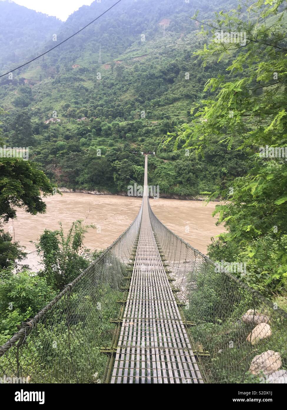 Bridge in Nepal Stock Photo - Alamy