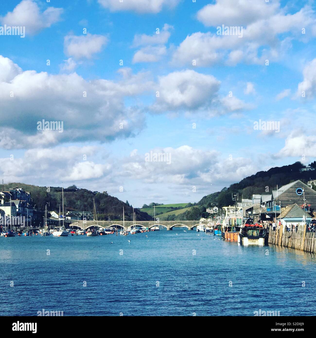 Looe fishing port Cornwall Stock Photo - Alamy