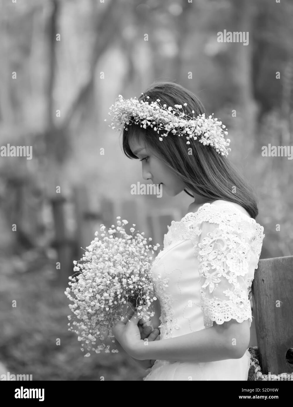 Beautiful bride Black and White Stock Photos & Images - Alamy