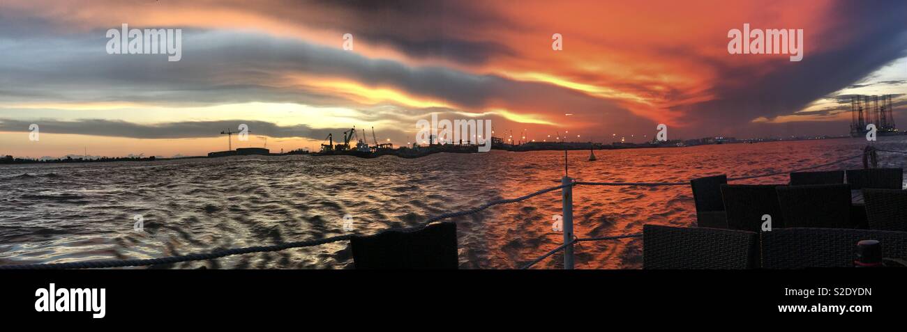 Colors in the sky just after the sunset Stock Photo - Alamy