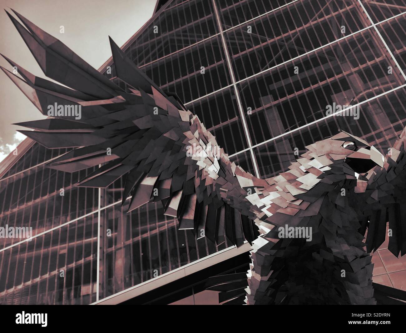 Falcon statue at mercedes benz stadium hi-res stock photography and ...