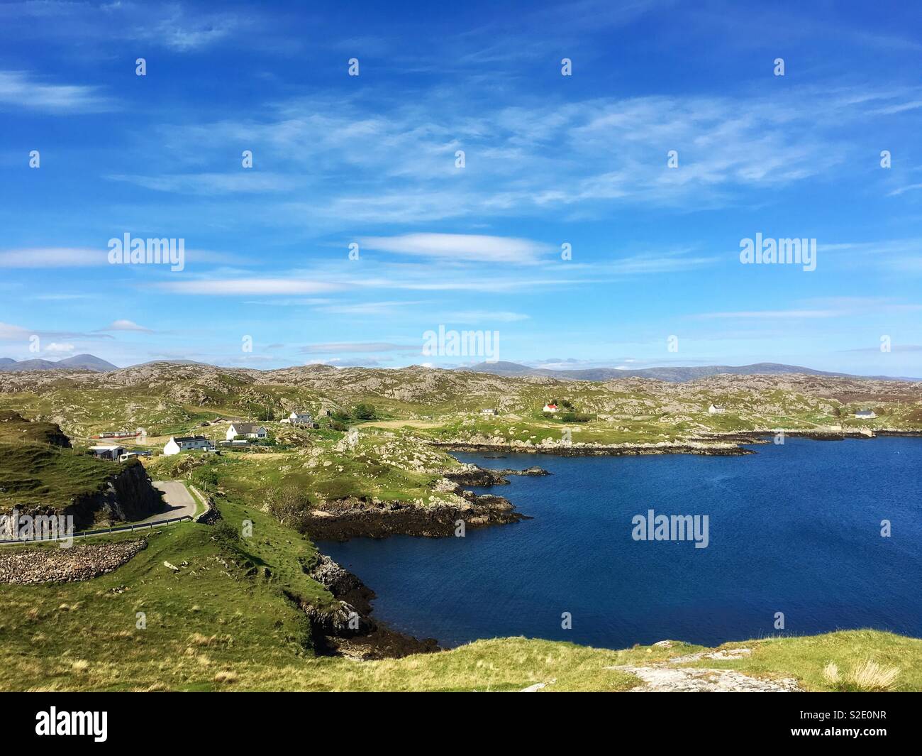 Isle of Harris Golden Road Stock Photo - Alamy