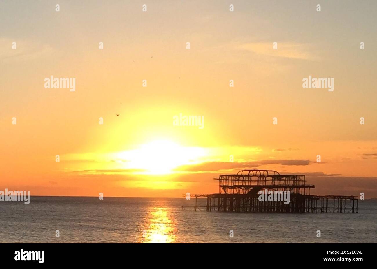 Brighton pier at sunset hi-res stock photography and images - Alamy