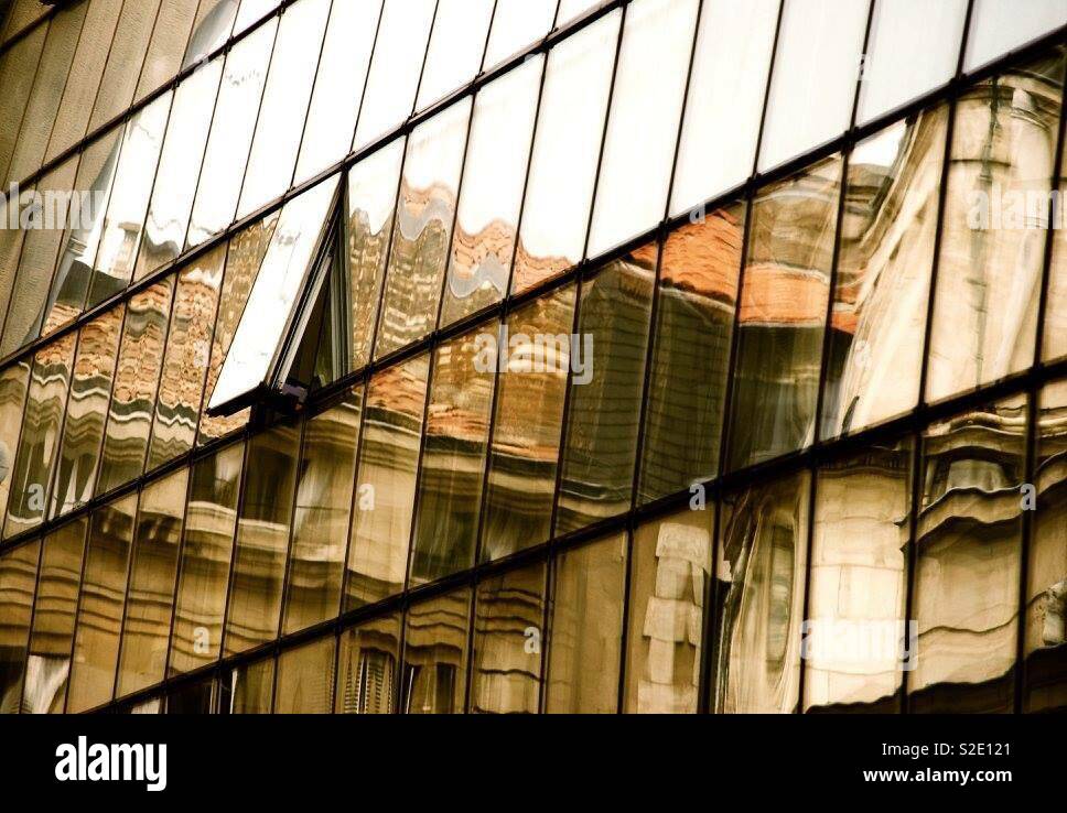 Reflections in windows Stock Photo - Alamy