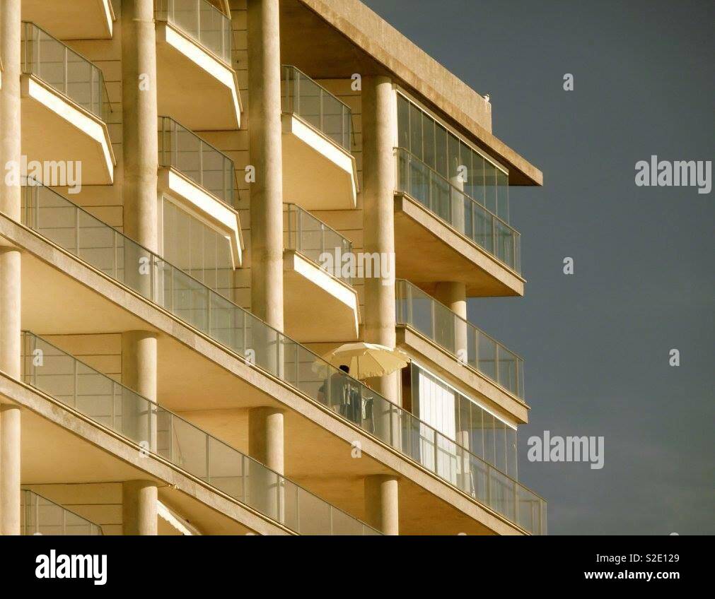 Spanish Apartment Block Stock Photo - Alamy