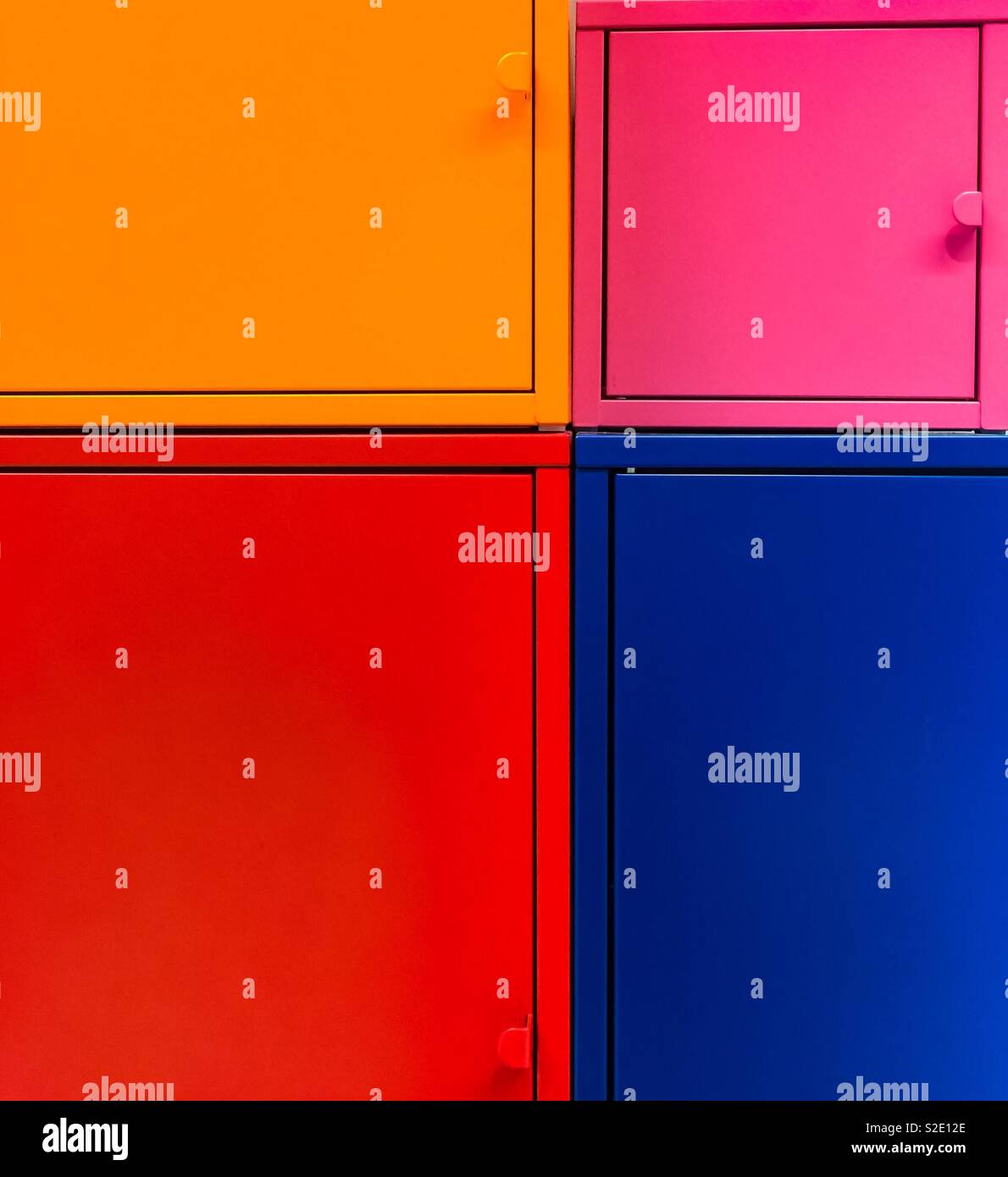 Four colorful boxes Stock Photo - Alamy
