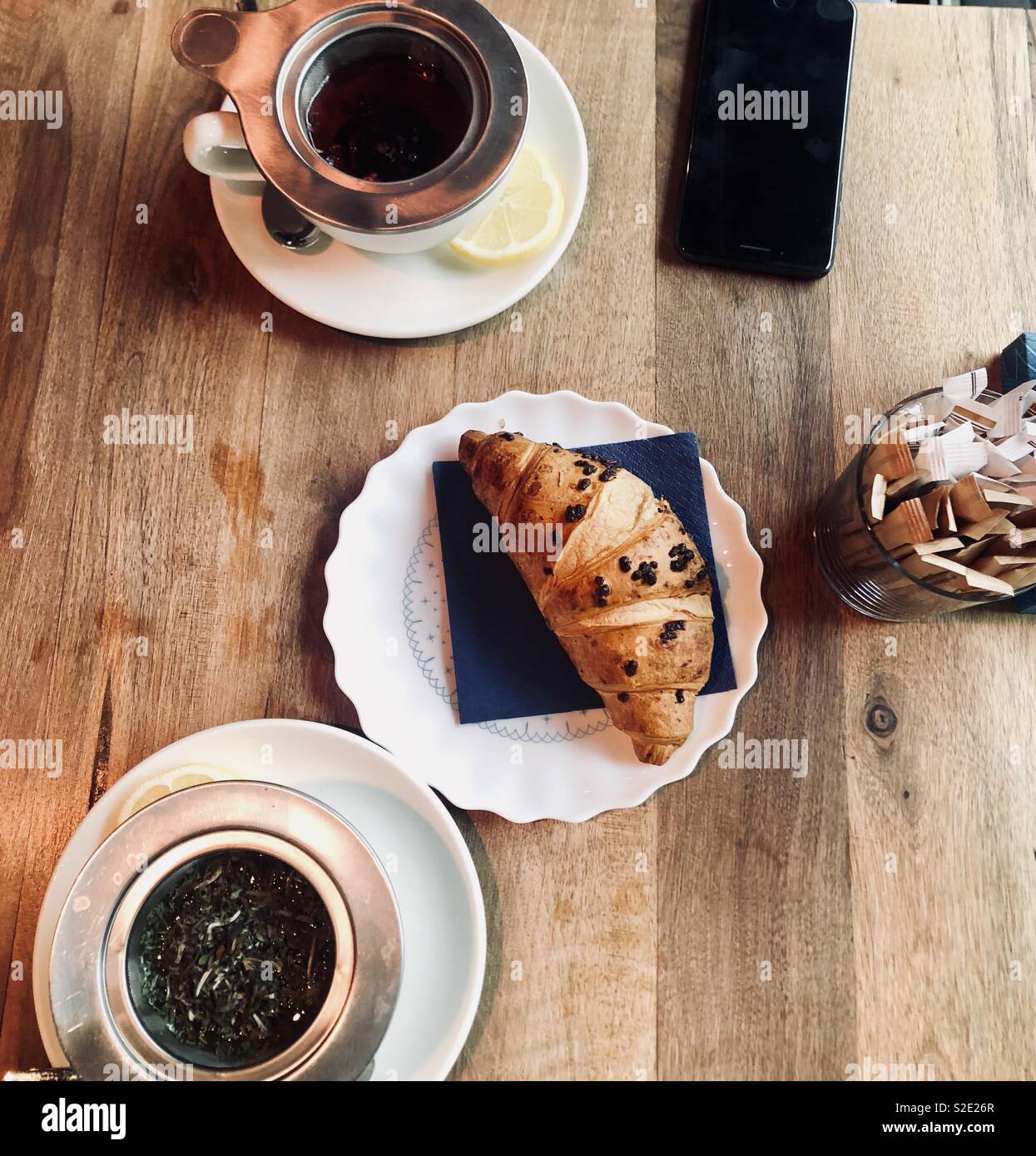 Croissant tea hi-res stock photography and images - Alamy