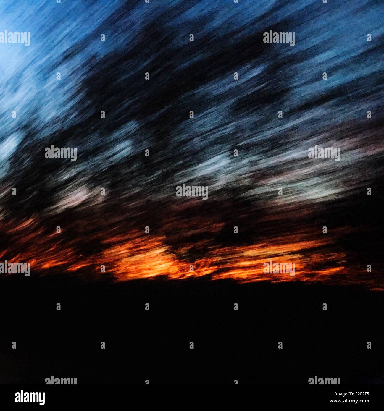 Abstract sunset from a moving car Stock Photo - Alamy