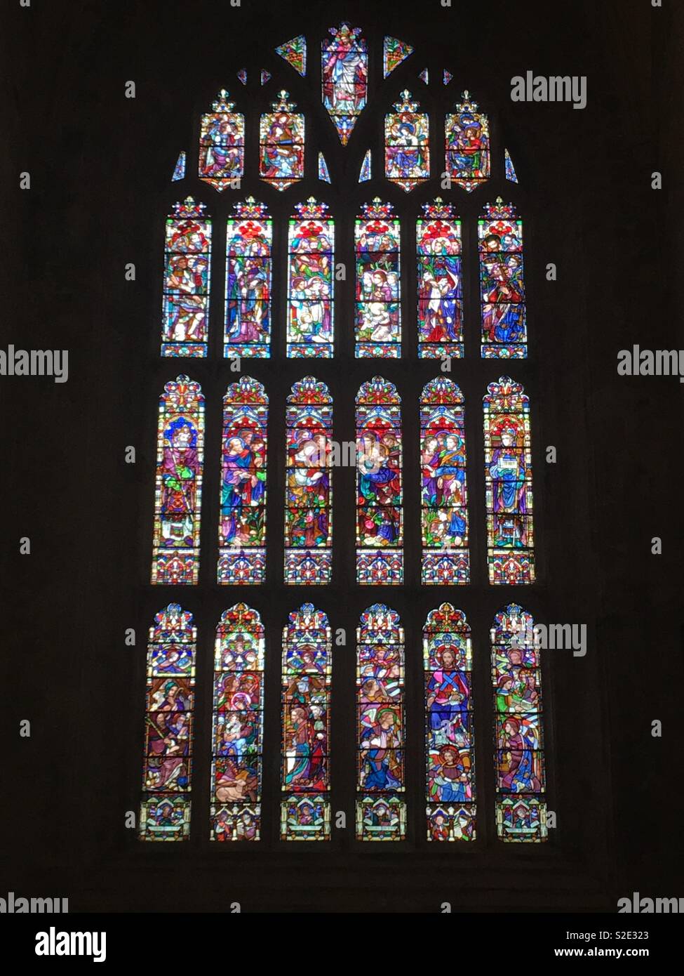 Stained glass window christchurch priory hi-res stock photography and ...