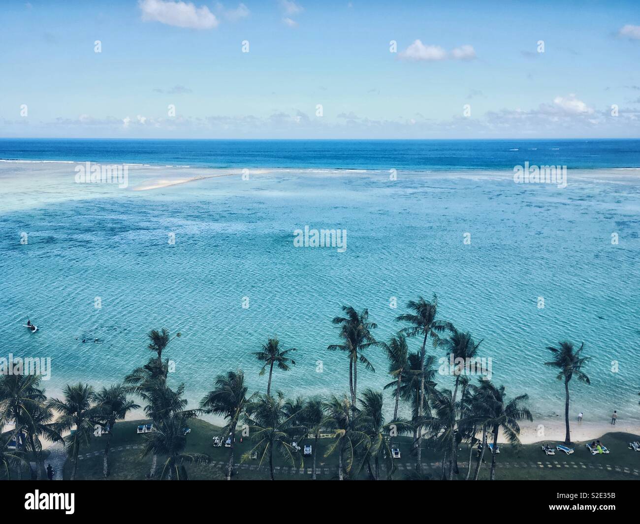 Tumon Bay Beach aerial view. Guam Stock Photo - Alamy