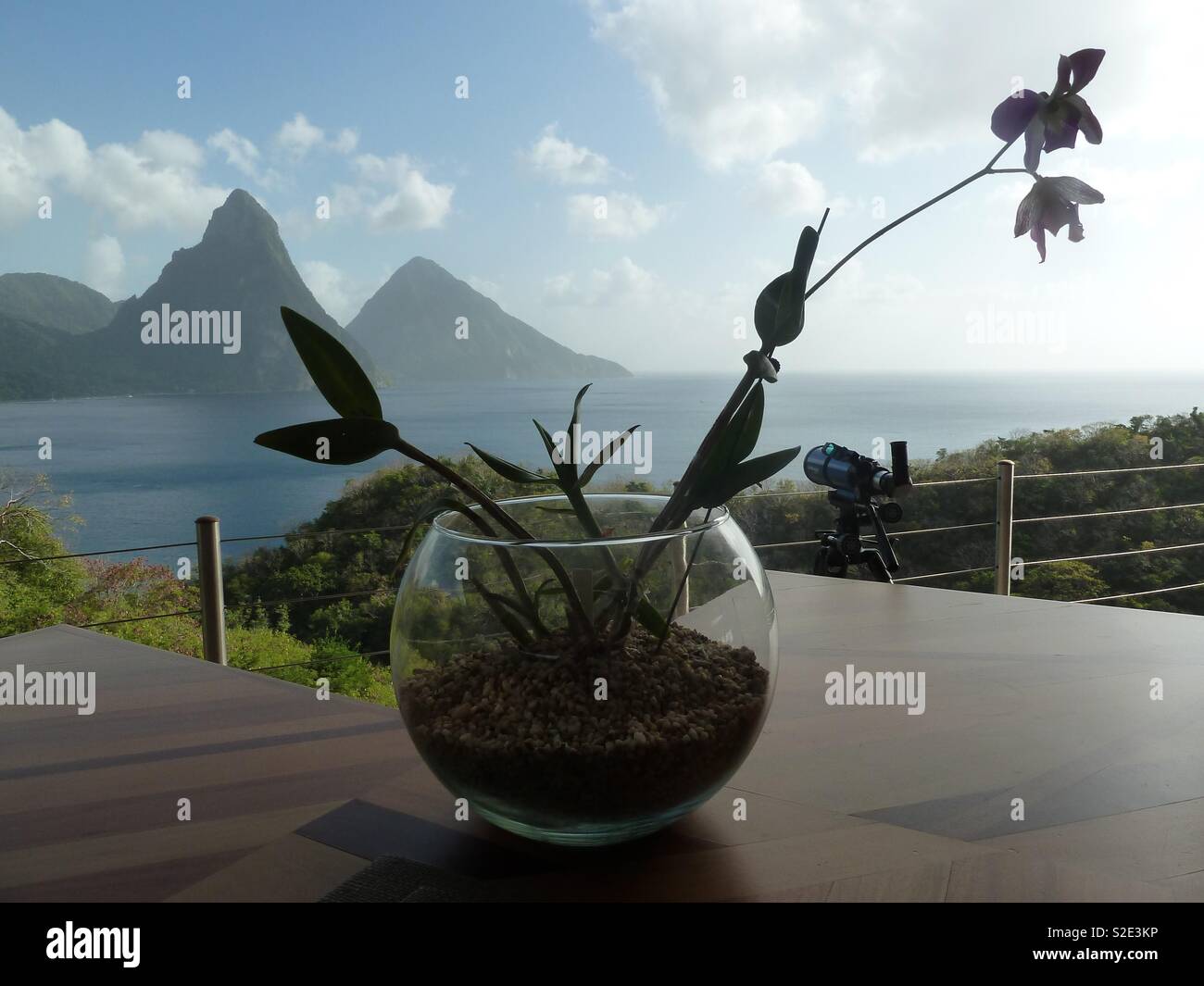 Pitons view hi-res stock photography and images - Alamy
