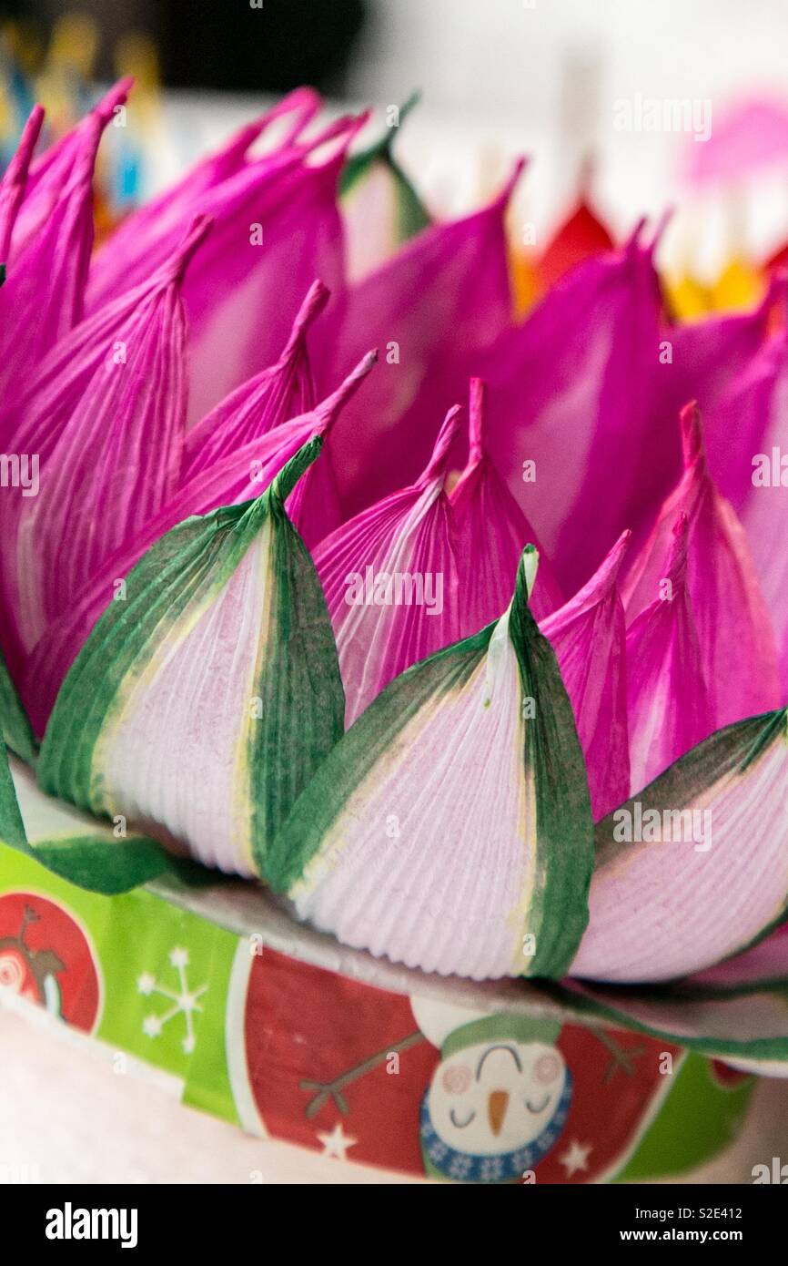 Colourful thai paper flowers hi-res stock photography and images - Alamy