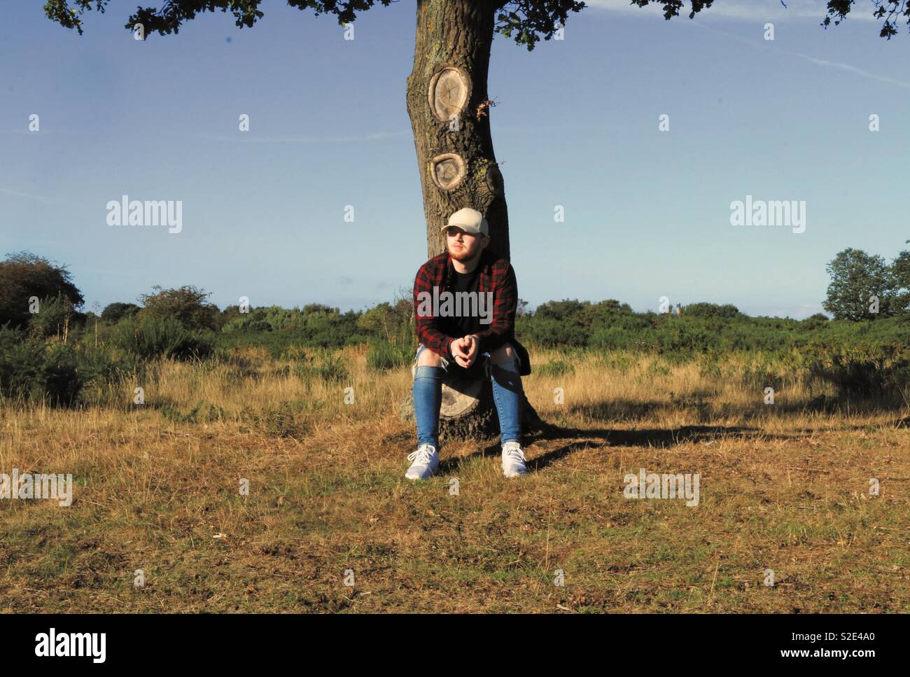 Landscape of a male gazing Stock Photo - Alamy