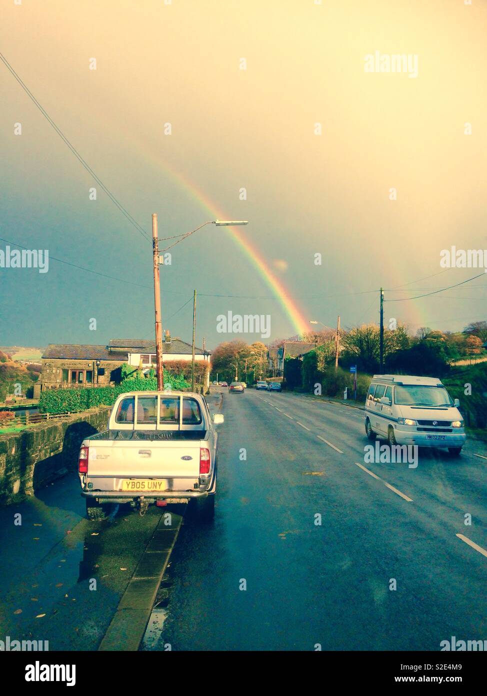 Autumn Rainbow Early Afternoon Stock Photo - Alamy