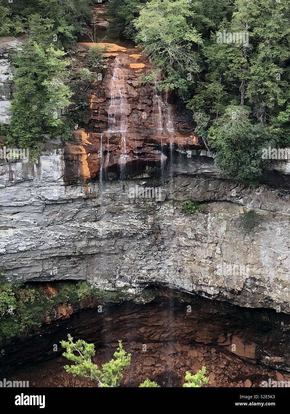 Waterfall in Orange Stock Photo - Alamy