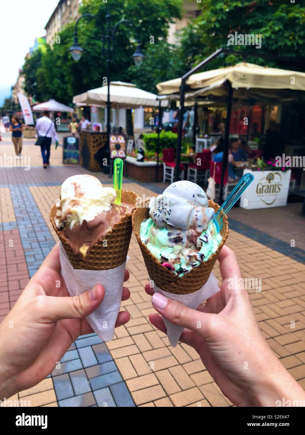 Ice cream in Sofia, Bulgaria Stock Photo - Alamy