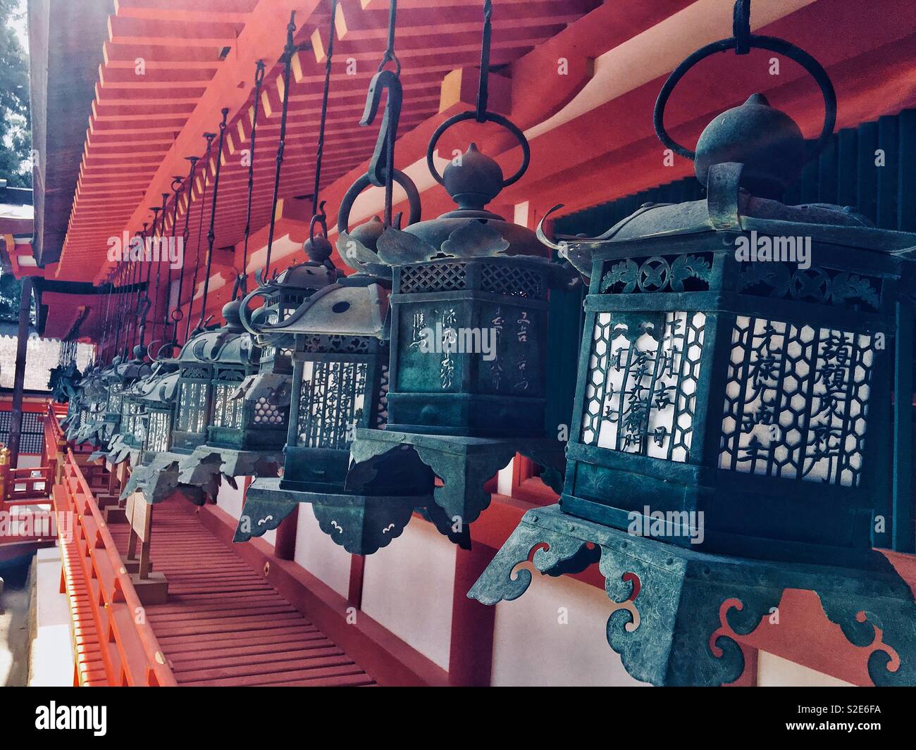 Temple Lanterns by Day Stock Photo - Alamy