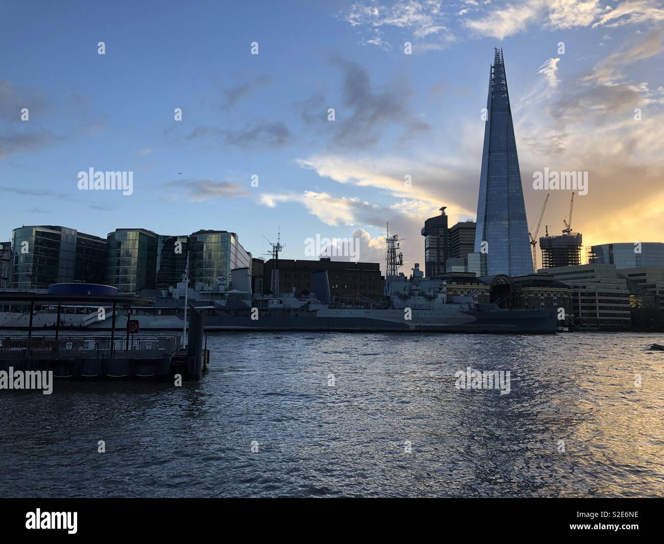 View from tower bridge in London Stock Photo - Alamy