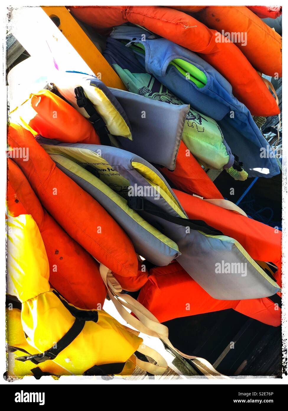 Life jackets pile hi-res stock photography and images - Alamy