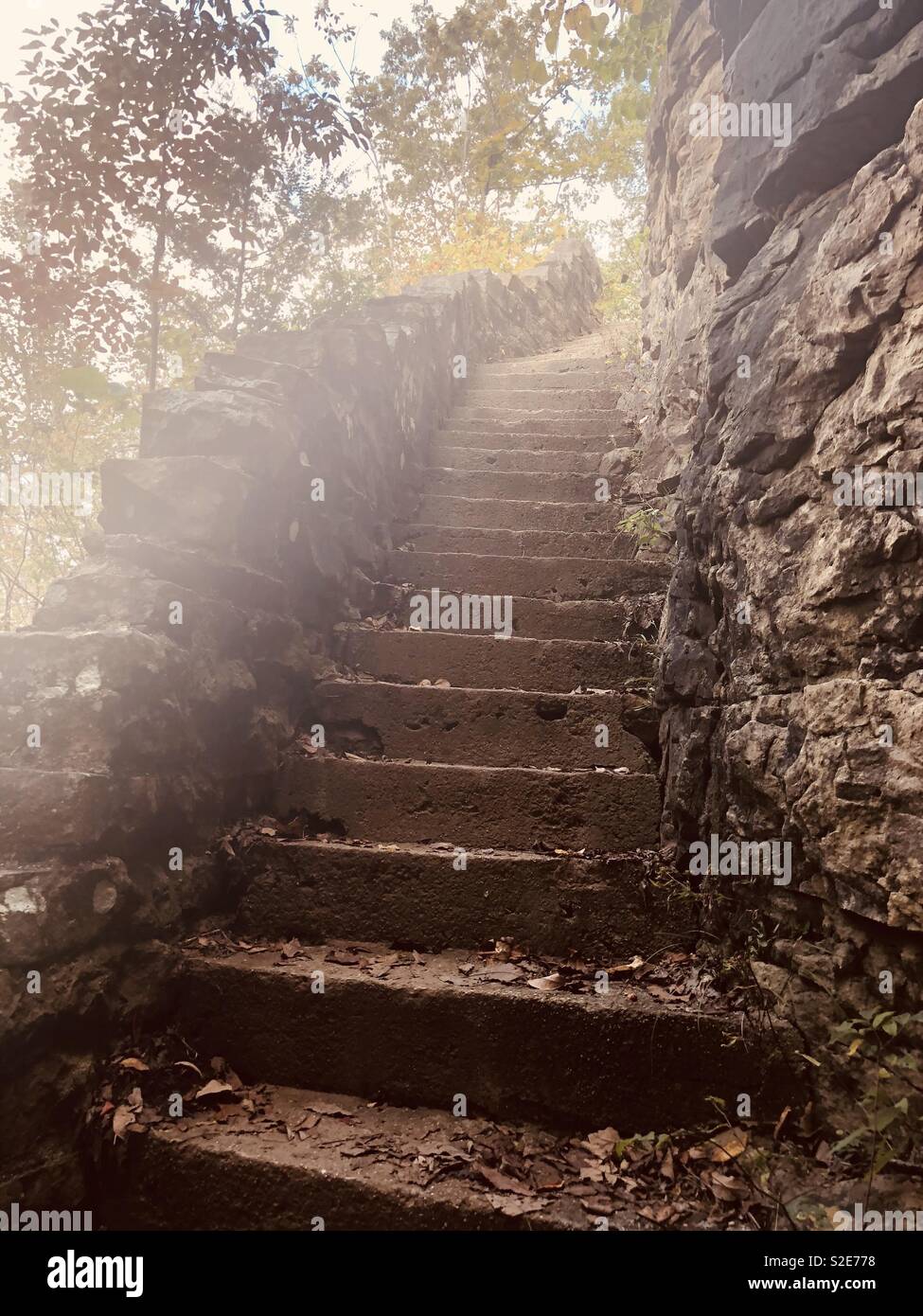 Walking stone staircase hi-res stock photography and images - Alamy