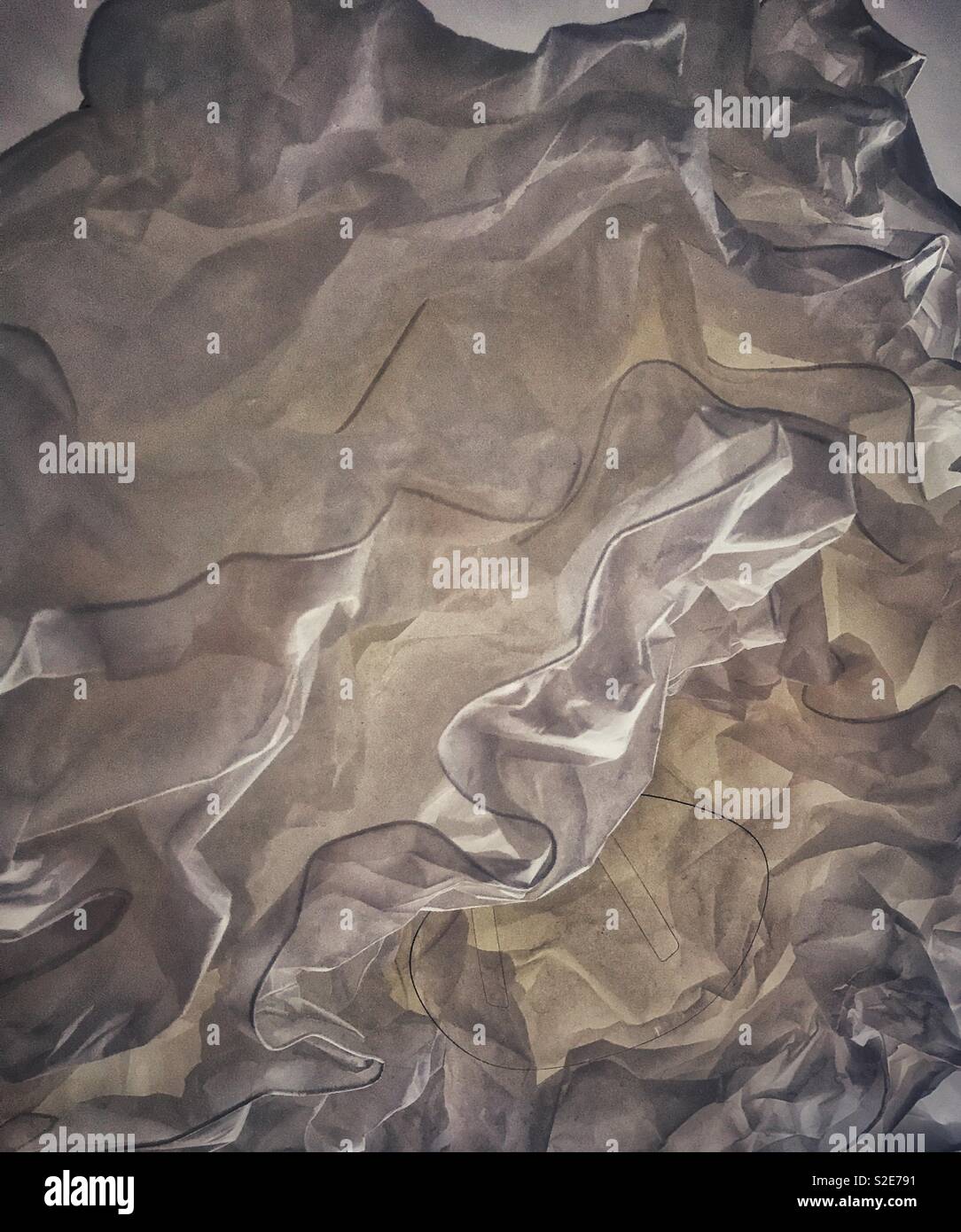 Crumpled paper looking light fixture Stock Photo - Alamy