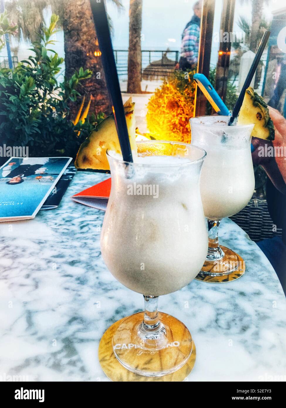 Pina colada for two Stock Photo - Alamy