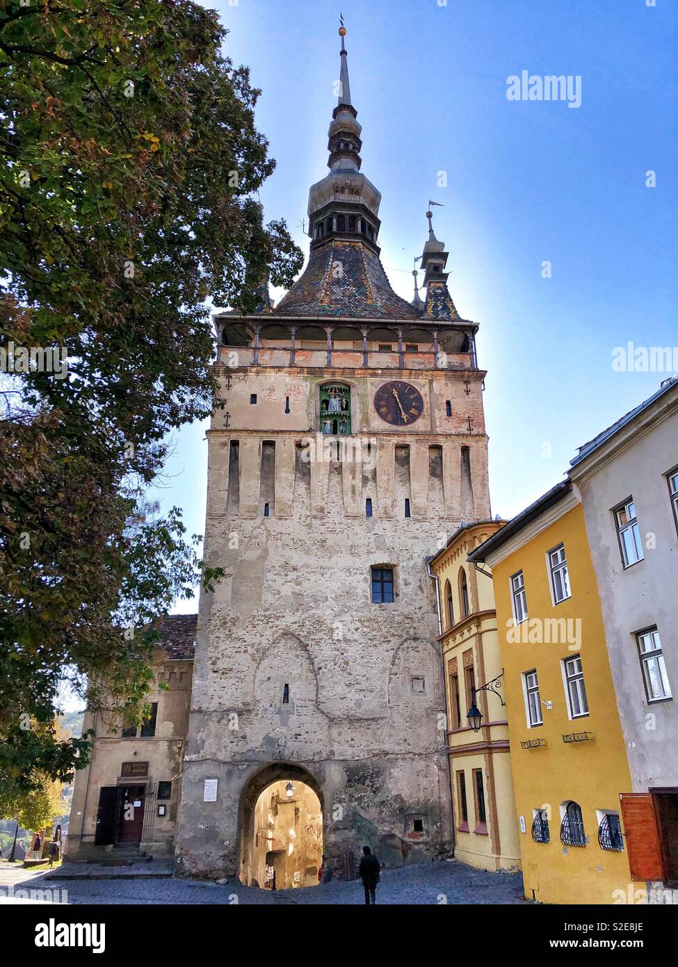 Medieval church clock tower smartphone stock photos and images - Alamy