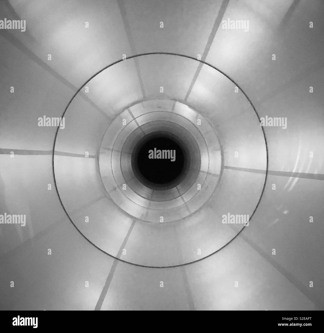 Looking into a tube Stock Photo - Alamy