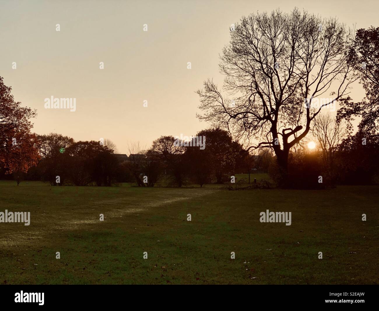 Sliver of a Sunset Stock Photo - Alamy